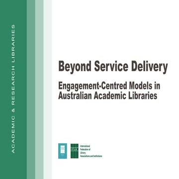 Beyond Service Delivery Engagement-Centred Models in Australian ...