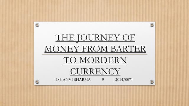 Evolution of Money | PPT