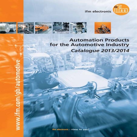 Ifm Automation Products for the Automotive Industry English 2013-2014 | PDF