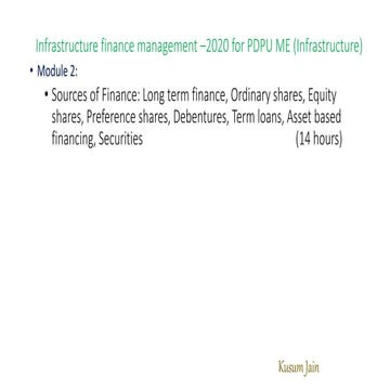 IFM-M2-1-understanding project finance and classification of sources of ...