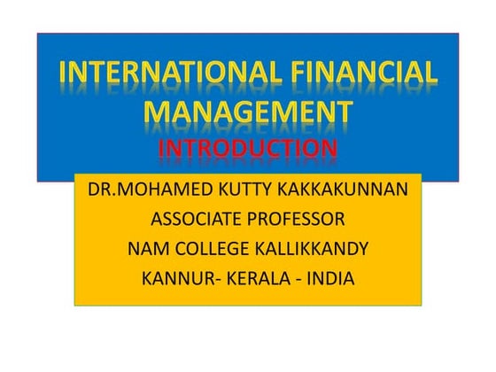 International financial management | PPT
