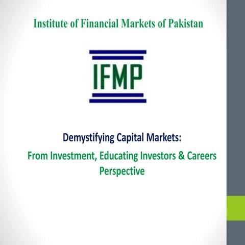 Stock Markets & Capital Markets of Pakistan | PPTX