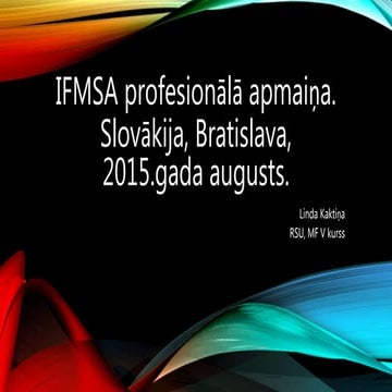 Ifmsa profesionālā apmaiņa, Slovākija, Bratislava | PPTX