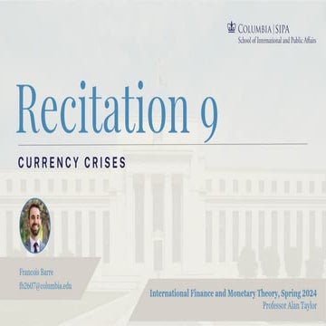 IFMT Recitation 9 Columbia University / Columbia SIPA | PPTX