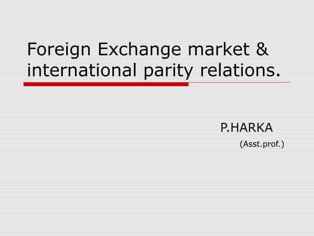 Foreign Exchange Quotation – Direct & Indirect | PPTX