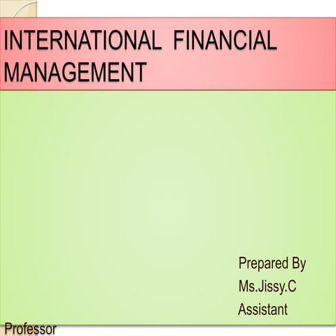 International Financial Management | PPT
