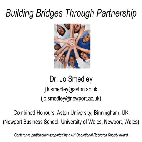 Building Partnerships Through Partnerships | PPT