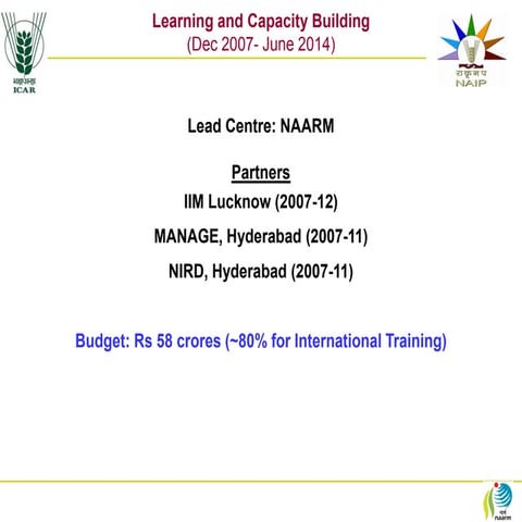 IFPRI- NAIP - Capacity Building Program | PDF