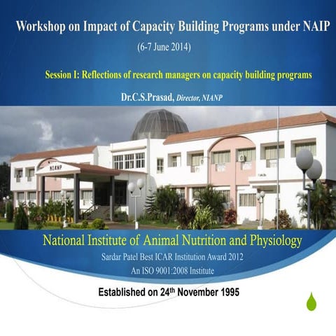 IFPRI - NAIP - Reflections of Research Managers on Capacity Building Programs - C S Prasad | PDF