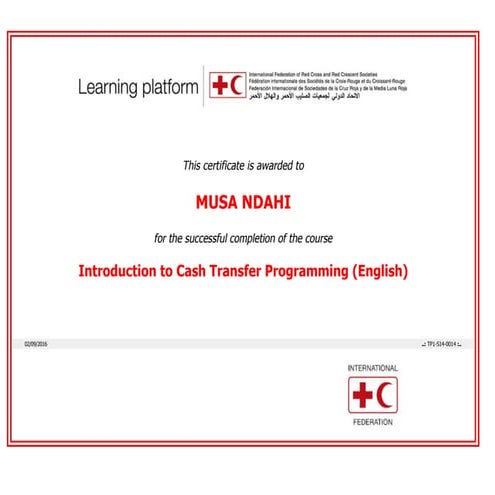 Ifrc ctp certificate | PDF