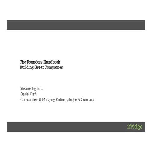 The Founders Handbook | PDF