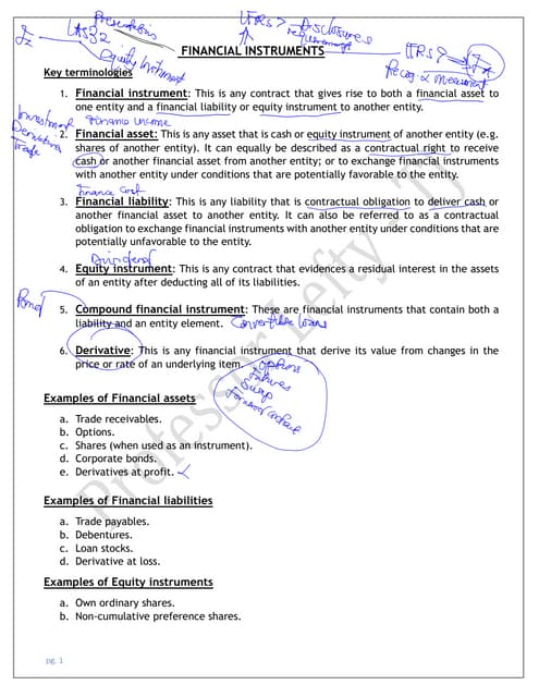 IAS 32: Presentation of Financial Instruments | PPT