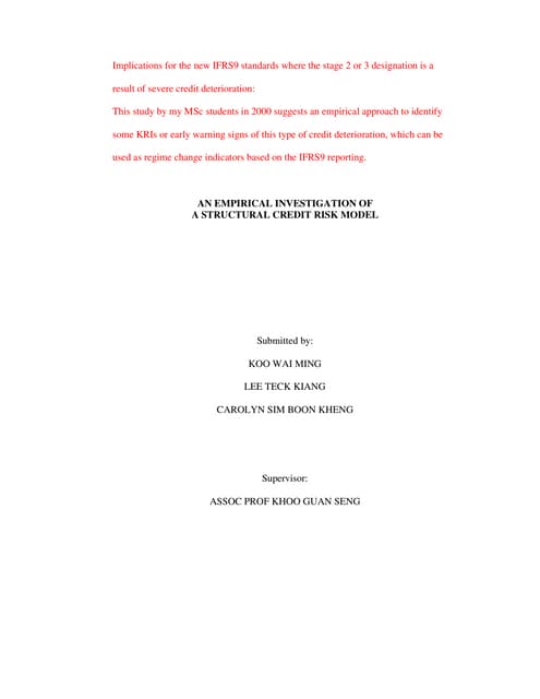 Drsk bloomberg deafult risk | PDF | Stocks and Bonds | Personal Investing