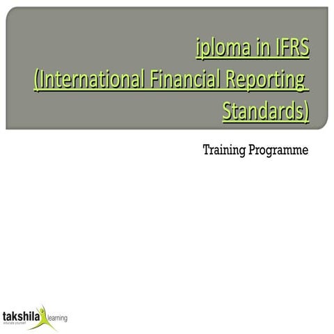 Diploma in IFRS Training Course | PPT