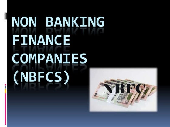 non banking financial institution | PPT