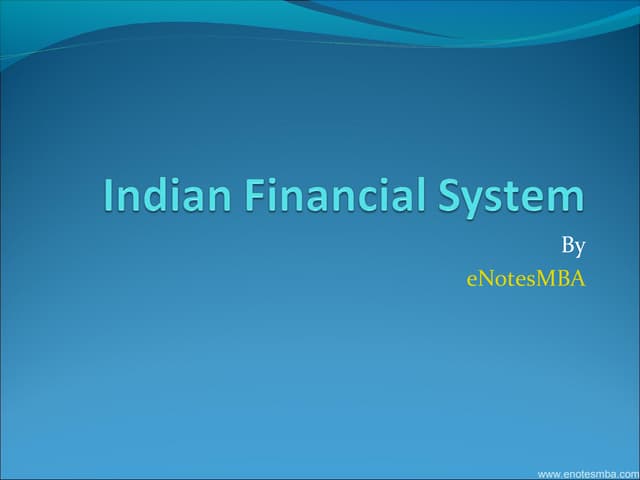 Trends in indian financial system. | PPT