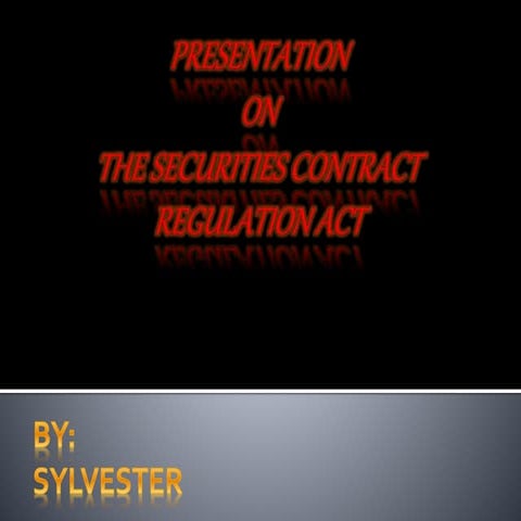 Securities Regulation Code of the Philippines | PDF