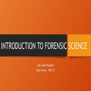 Principles of forensic science | PPTX