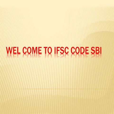 Ifsc code sbi | PPT