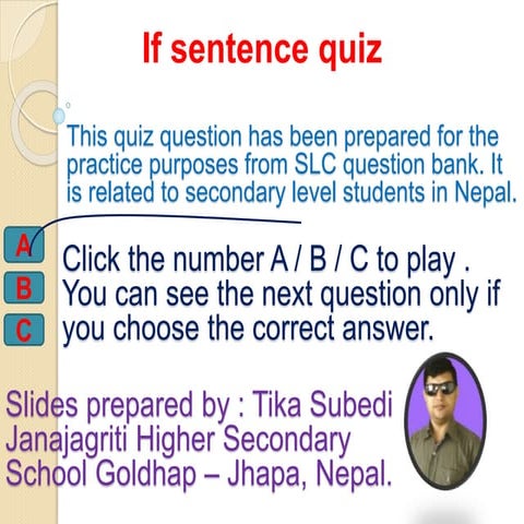 If sentence quiz | PPSX