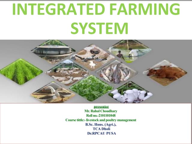 Integrated Farming System Model in dryland ecosystem | PPTX