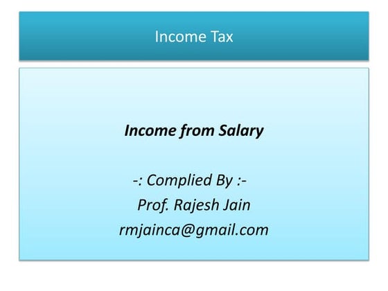 Basic concepts of income tax | PPT | Personal Taxes | Personal Finance