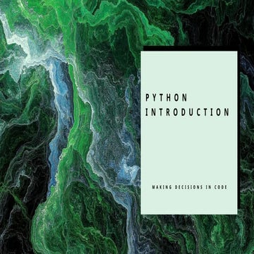 Basic if and if else statements in Python | PPTX