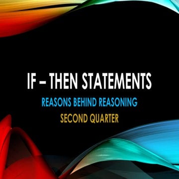If – then statements.pptx If-Then Statements presentation on proving ...