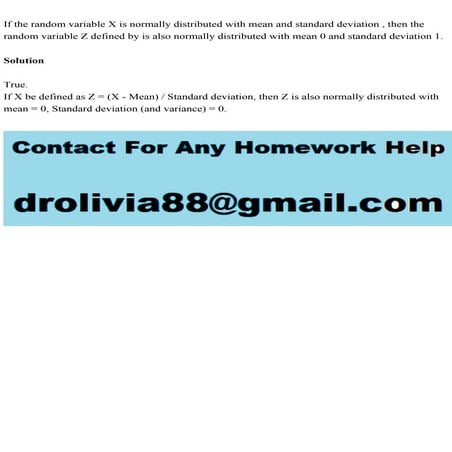 If the random variable X is normally distributed with mean and stand.pdf