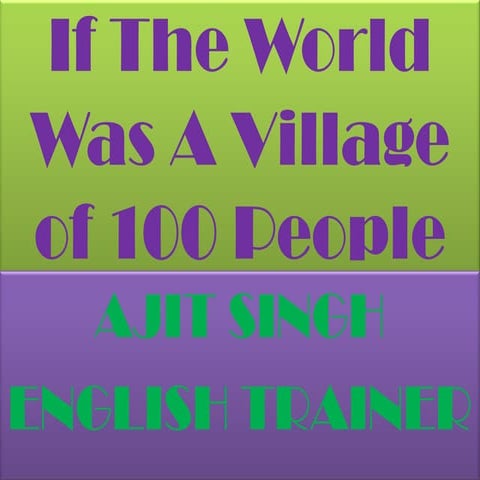 If the world was a village of 100 | PPSX