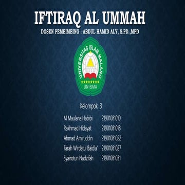 Iftiraq al ummah (kel.3) m 01 | PPT