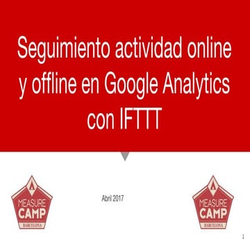 Seguimiento actividad online y offline en Google Analytics con IFTTT | PDF