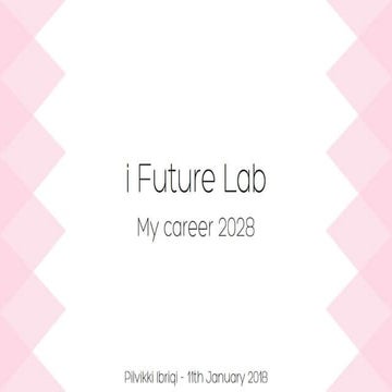 iFuture lab - My career 2028 | PPTX