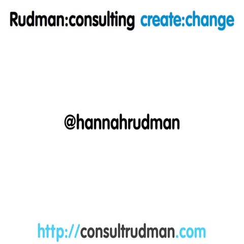 Hannah Rudman iFutures 2014 paper presentation | PDF
