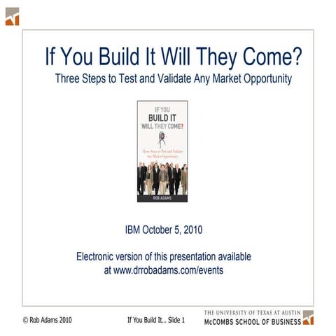 KTG - If You Build It Will They Come? | PPT