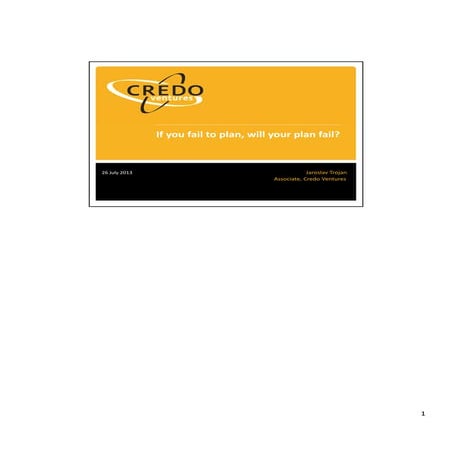 Financial Planning for Startups - Alan Boal Accountant | PDF