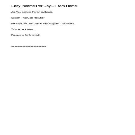 Easy Income Per Day... From Home | PDF