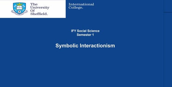 Symbolic Interactionism | PPTX