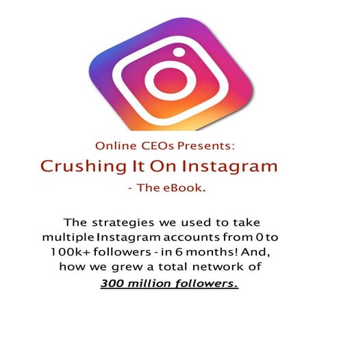 The Blueprint to your first 100,000 followers on Instagram | PDF