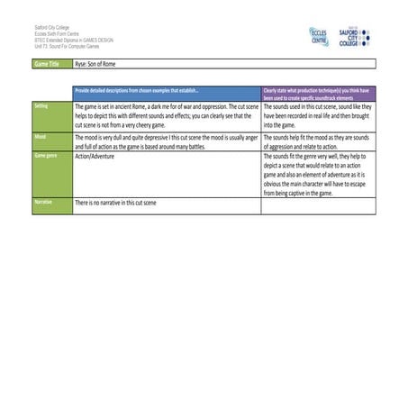 Ig1 task 2 analysis work sheet 4 | PPT