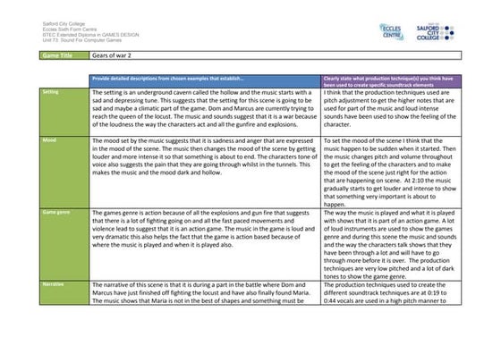 Analysis #3 tomb raider | PPT