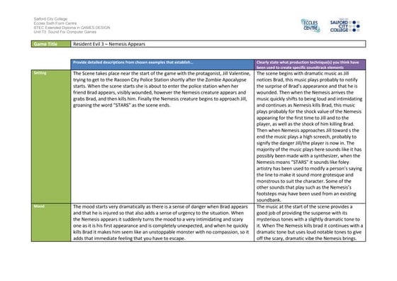 Ig1 task 2 analysis work sheet | DOCX | Musical Instruments | Hobbies ...
