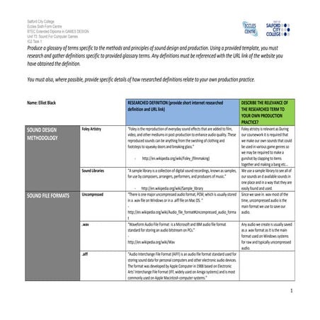 Ig2 task 1 work sheet (revisited) | DOCX