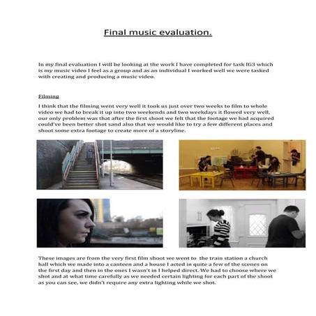 Final Major Project Evaluation | DOCX