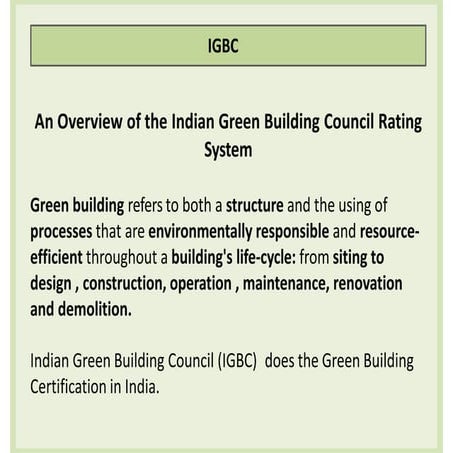An Overview of the Indian Green Building Council Rating SystemIGBC.pptx