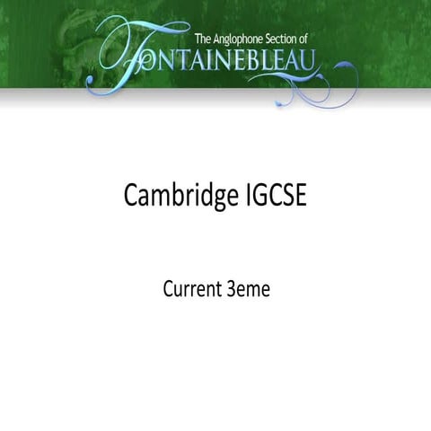 IGCSE | PPT