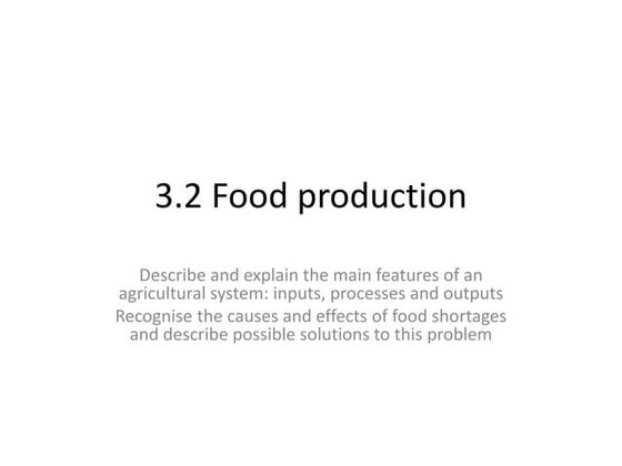 Food Resources (Environmental Science) | PPT