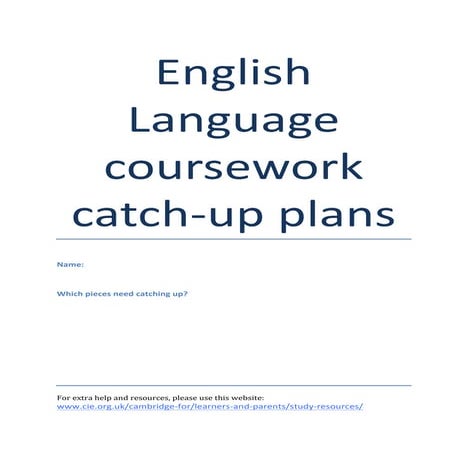 I gcse catch up tasks | PDF
