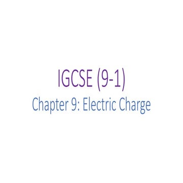 Igcse Electric Charge Pptx