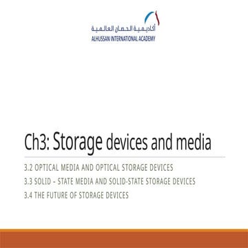 IGCSE ICT (0417/0983) - Storage Devices and Media - Ajiro Tech | PDF